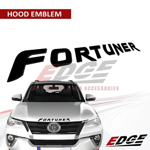 (Black) FORTUNER Hood Emblem // toyota trd adhesive stick-on | Shopee ...