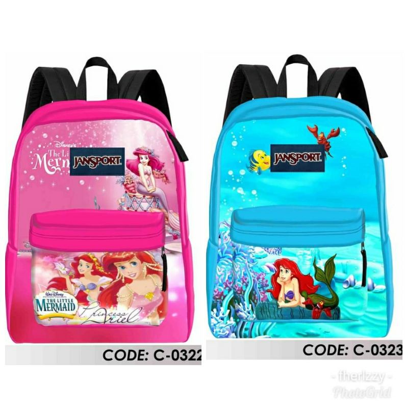 COD JS Superbreak Character THE LITTLE MERMAIDS Designs Backpack Bag ...