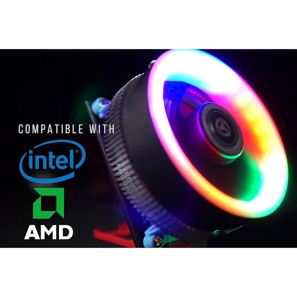 Intel AMD Alseye TBF100 RGB LED Gaming Processor Fan Processor | Shopee ...