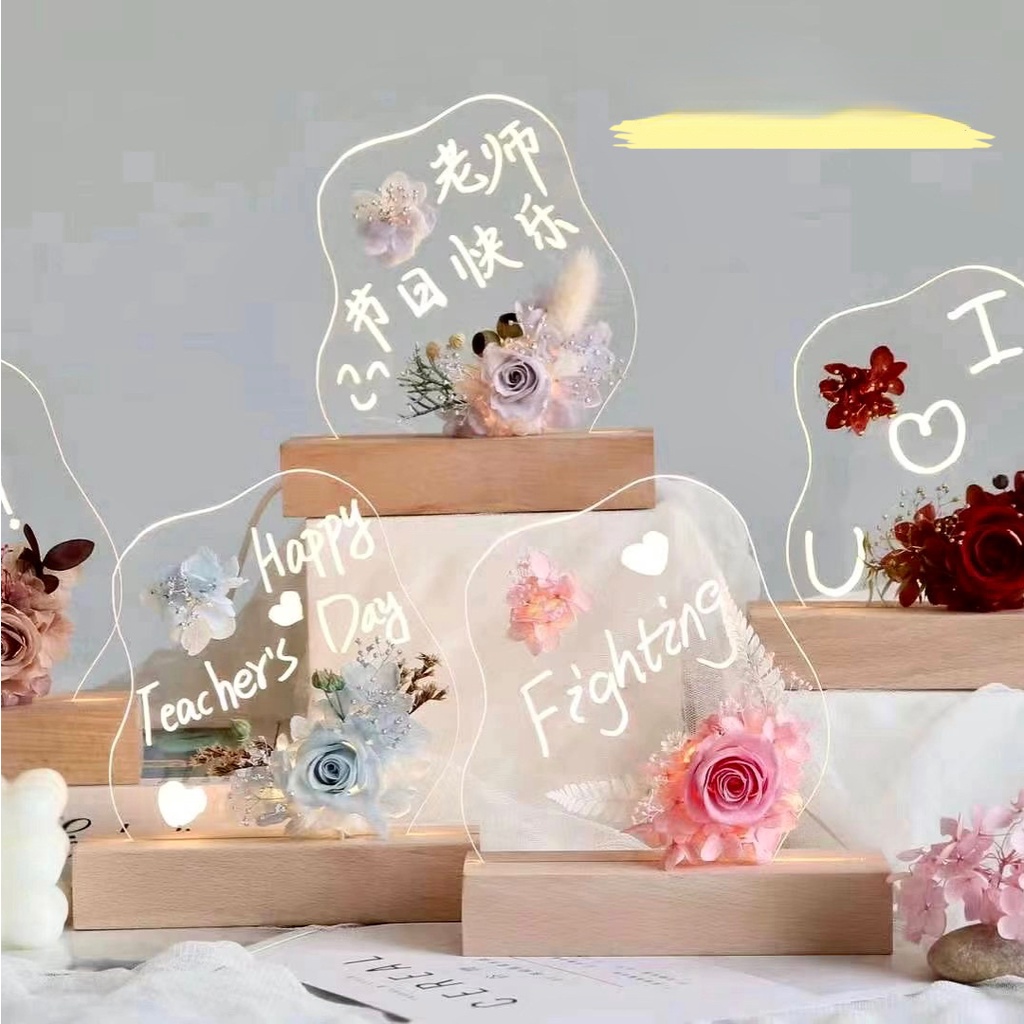 Night Light Acrylic Light-Emitting Base Diy Acrylic Board Ins ...