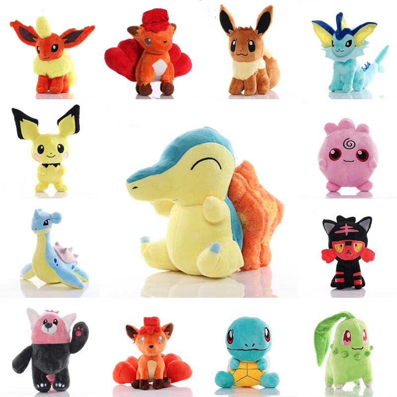 50 Types Pokemon Plush Toys Pikachu Squirtle Charmander Stuffed Plush ...