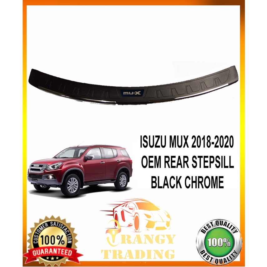 Isuzu MUX 2018 to 2020 OEM Rear Stepsill Black Chrome 2019 Step sill ...