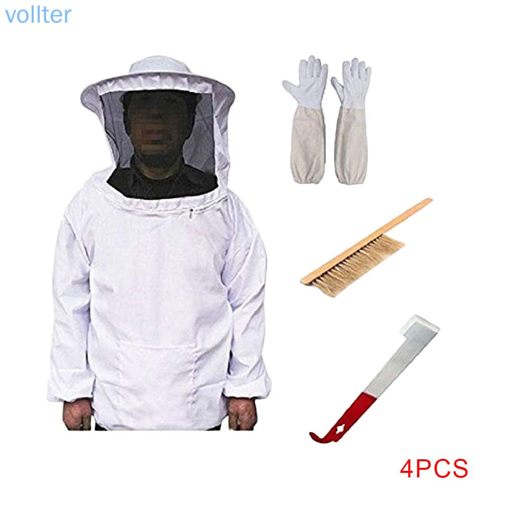 Bee Keeping Suit Jacket Gloves Bee Hive Brush Scraper Beekeeping ...