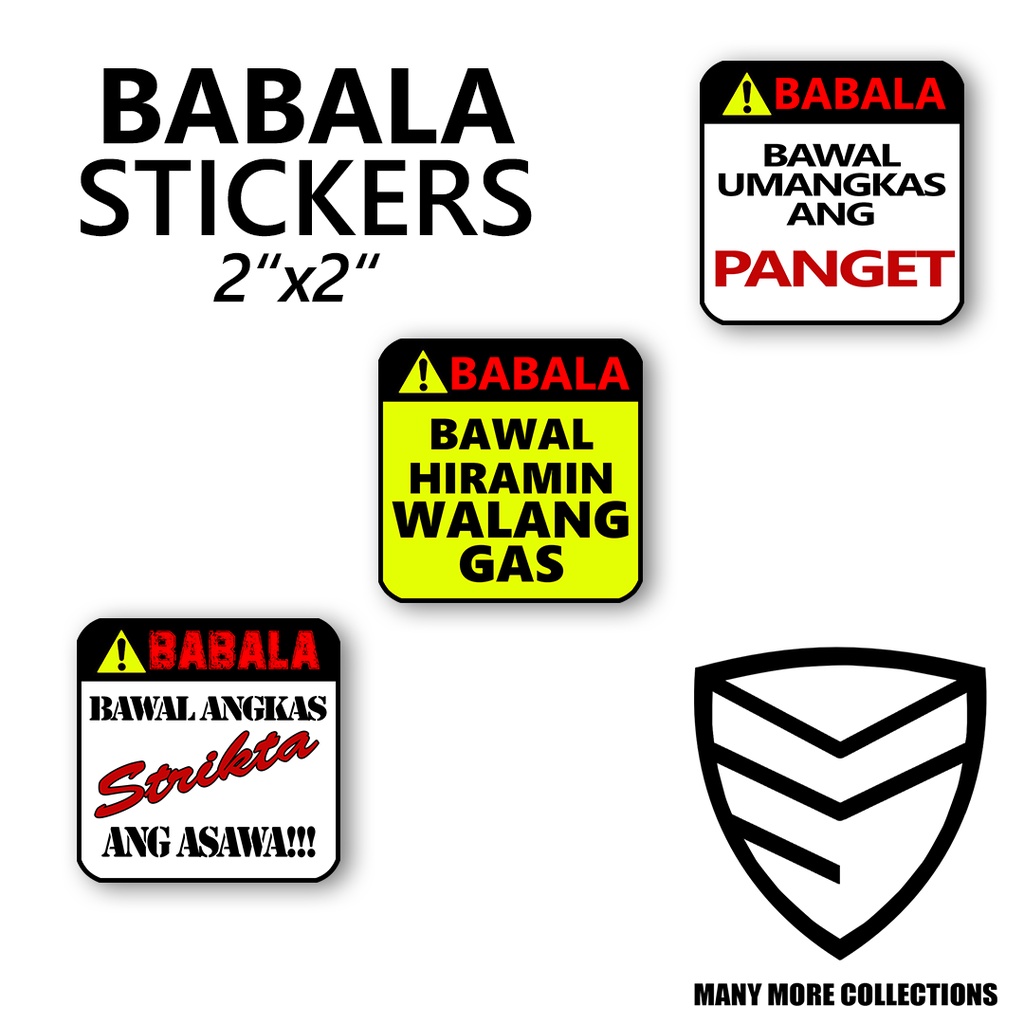 Bawal hiramin Babala Waterproof Viny Stickers | Shopee Philippines