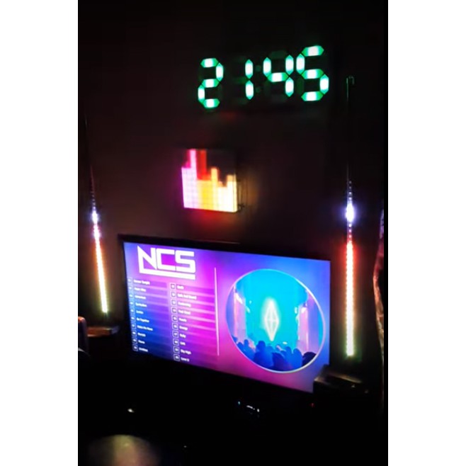 Rainbow Led Tower Flashing With Rainbow music-Rainbow music vu meter ...