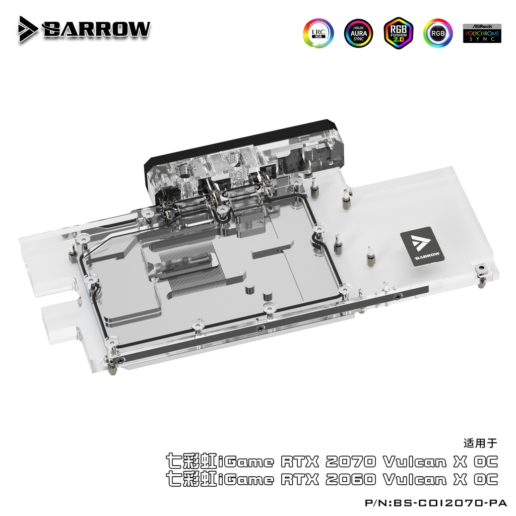 Barrow BS-COI2070-PA Gpu Water Block For Colorful RTX2070 Vulcan X OC ...