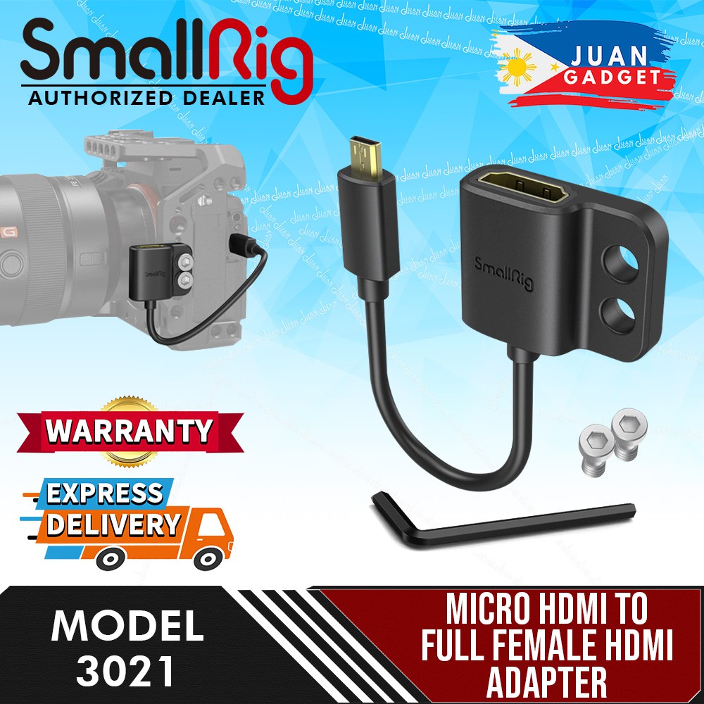 Smallrig Ultra Slim 4K HDMI Adapter Cable HDMI Type-A (Female) to MICRO ...
