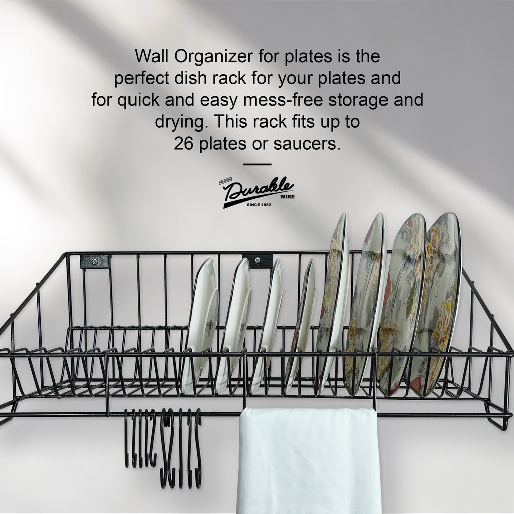 WALL ORGANISER PLATES Kitchen Room Storage Space Saver Hanging Mounted ...