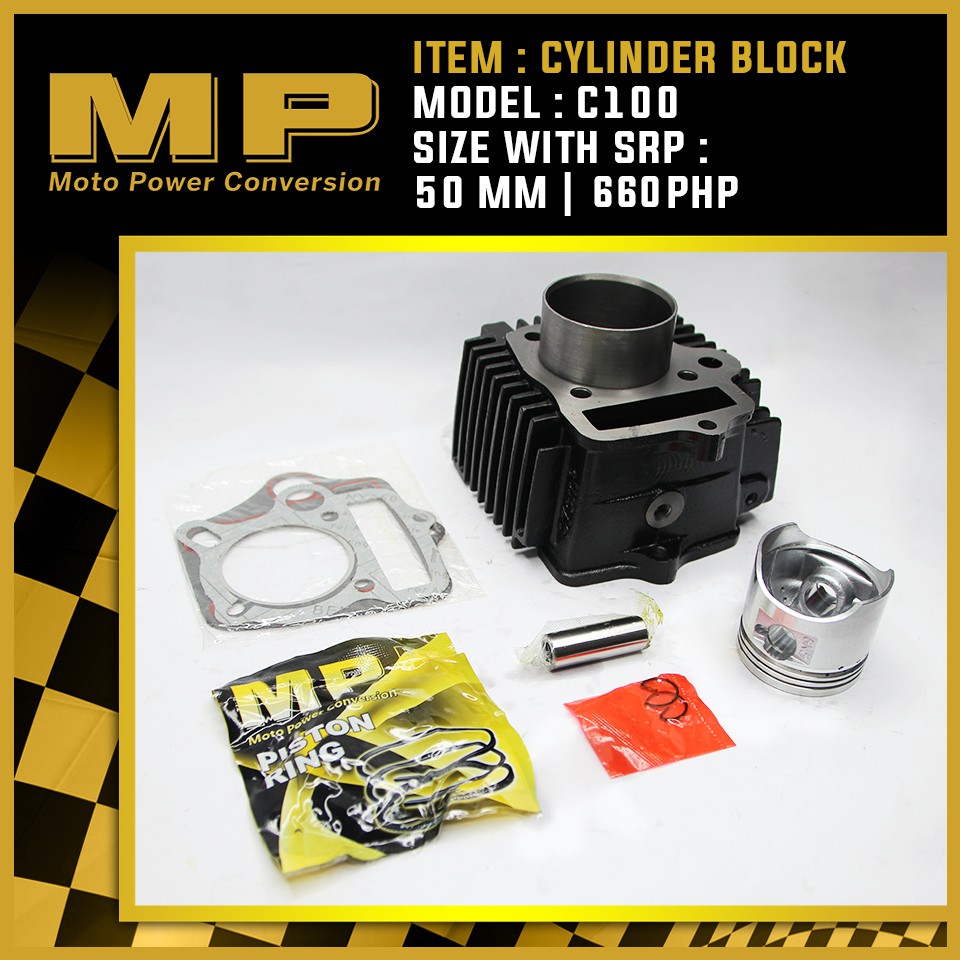 Racing Force MP Cylinder Block C100/DREAM (50mm) (STEEL BORE) | Shopee ...