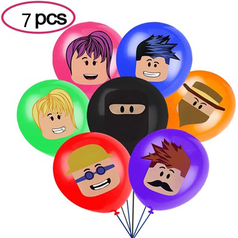 7pcs/set Game Theme Robot Blocks Roblox Latex Balloons Party Decoration ...