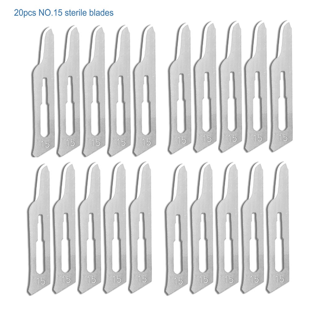 100pcs Sterile #10/11/23/15 Medical Surgical Blades for Eyebrow,Dental,Dissection, Podiatry ...