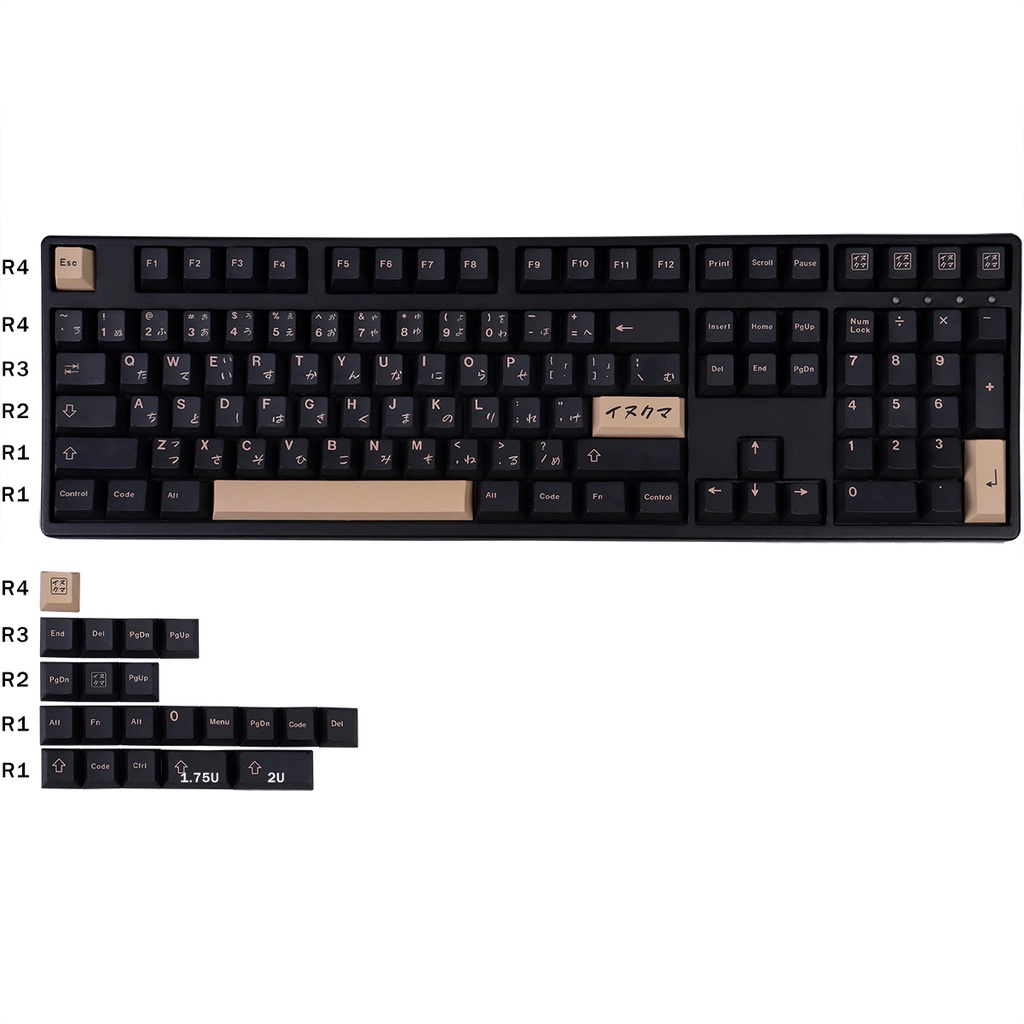 129 Keys GMK Inukuma Keycaps Japanese Cherry Profile PBT Dye ...