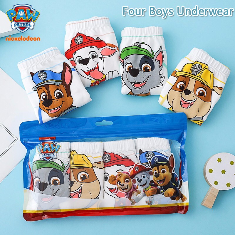 4pc COD 100% cotton stretch KIDS cute CHARACTER BOXER Paw Patrol Boxer ...