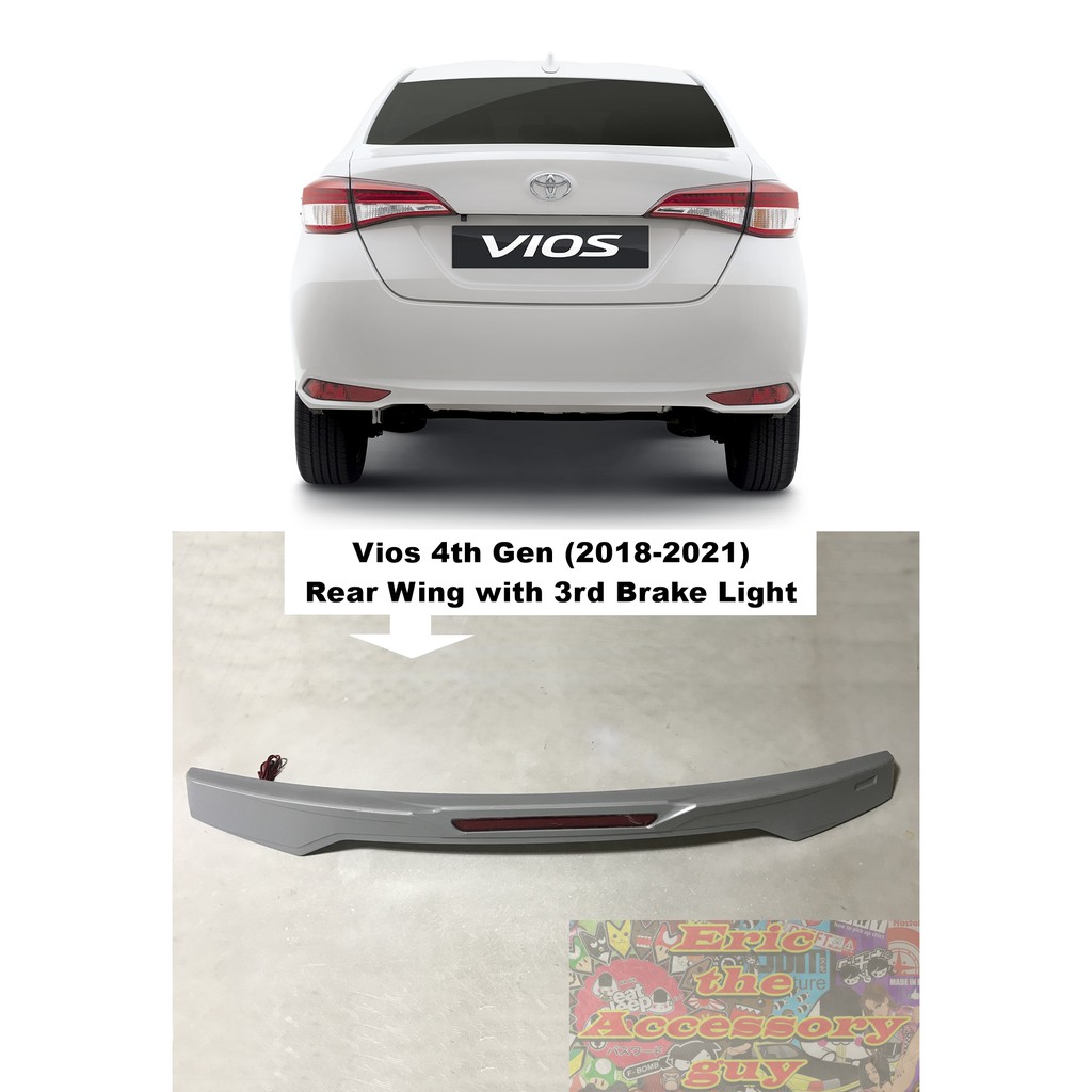 Vios Gen 4 Ducktail Spoiler with 3rd brake light (2018-2021) | Shopee ...
