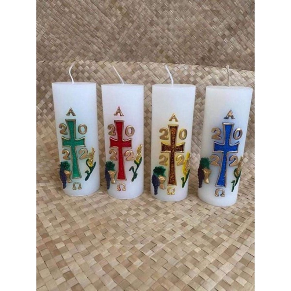 Year 2025 Paschal Candle (Handmade Logo) 8x3 inches - For Family ...