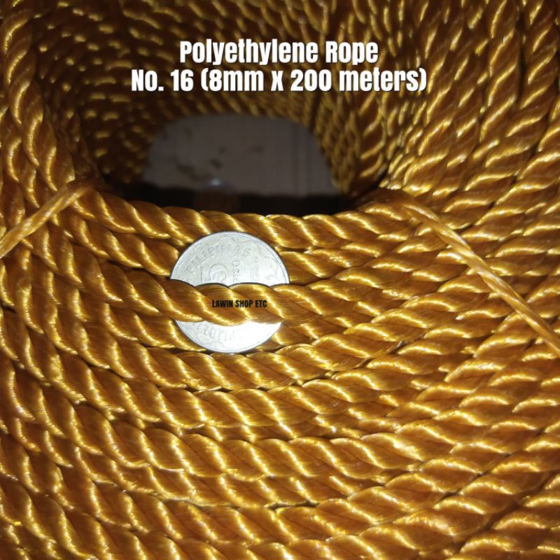 NYLON PE Rope #16 ( 8mm x 200 meters ) Tali / Lubid / Polyethylene Rope ...