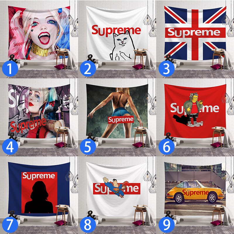 New Supreme Wall Tapestry Wall Home Decor Beach Towels Room Decoration ...