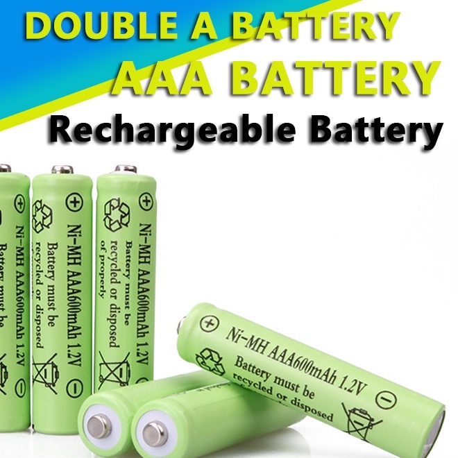 AA and AAA mini fan rechargeable batteries High capacity AAA1.2v e ...