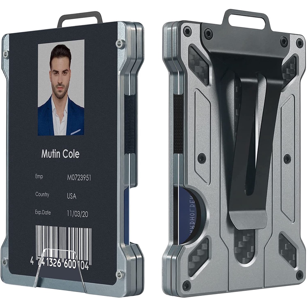 New Aluminum Alloy Card Package Transparent Badge RFID Metal Wallet ...