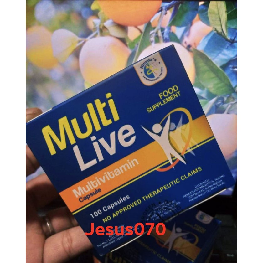 Multi Live - Multivitamin Capsule - Box of 100’s - Product of India ...