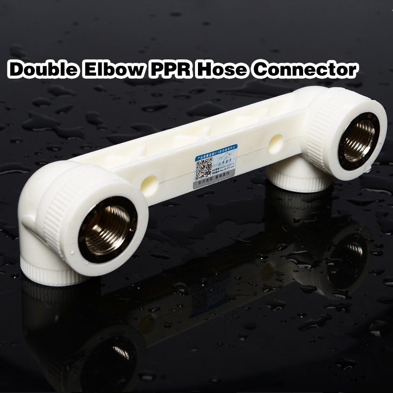 DN15 PPR Pipe Connector 1/2‘’ Double Elbow PPR Fittings Female | Shopee ...