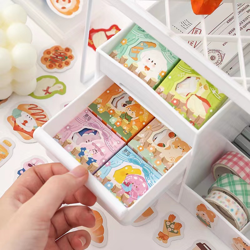 45 pcs boxed stickers Forest Whispering series Cartoon cute Hand ...