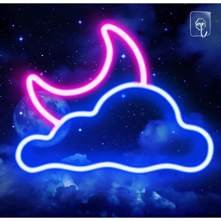 Neon Sign, Cloud and Sun Led Neon Signs Wall Light, Battery or USB ...
