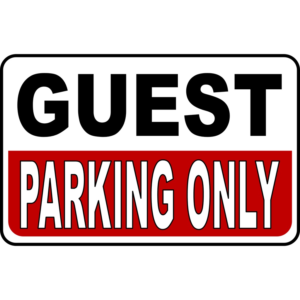 GUEST PARKING ONLY PVC SIGNAGE 7X11 inches | Shopee Philippines