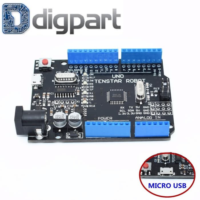 Arduino UNO R3 ATMEGA328P AU Micro USB | Shopee Philippines