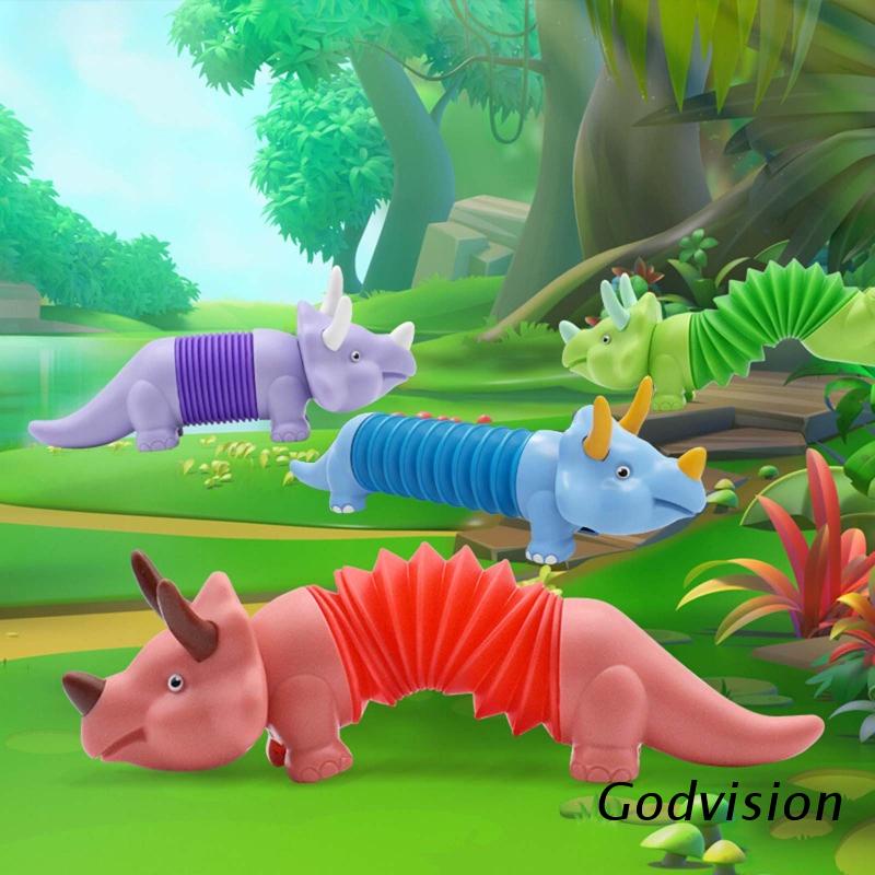 BB Tubes Sensory Toys Tube Spring Dinosaur Toys Stretch Dinosaur Pipe ...