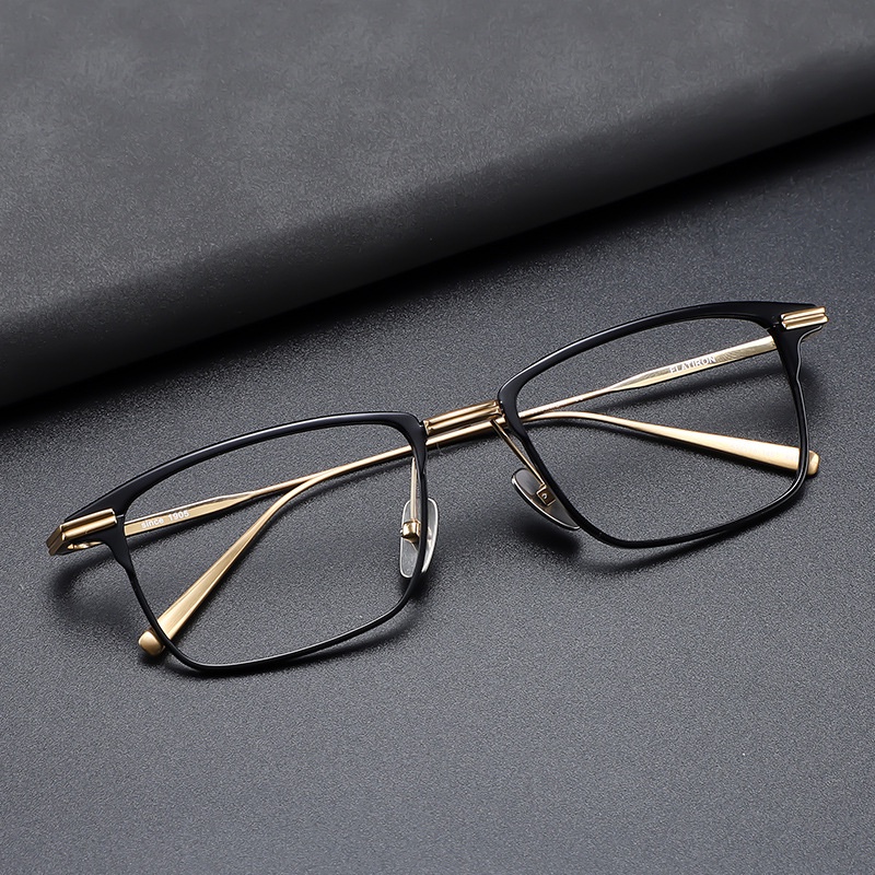 Fashion Business Glasses Frame Men Designer Square Frame Pure Titanium ...