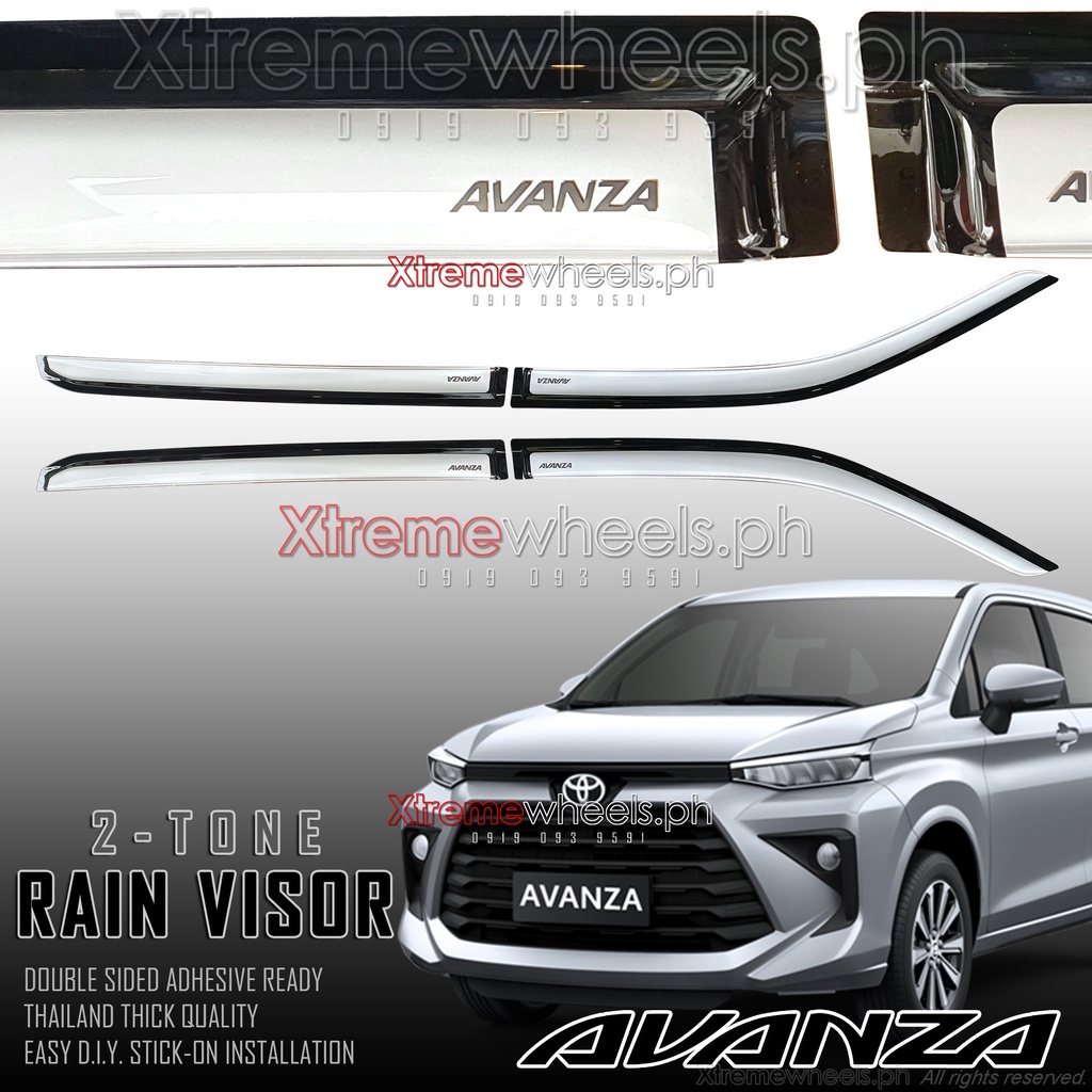 Avanza 2022 to 2025 Thick Silver Black Two Tone Thailand Made slim Type ...