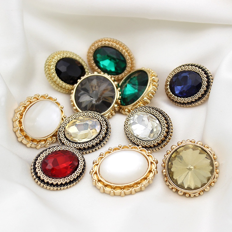 10 Pieces/lot Super Beautiful Round Sapphire Buttons for Sewing Women's ...