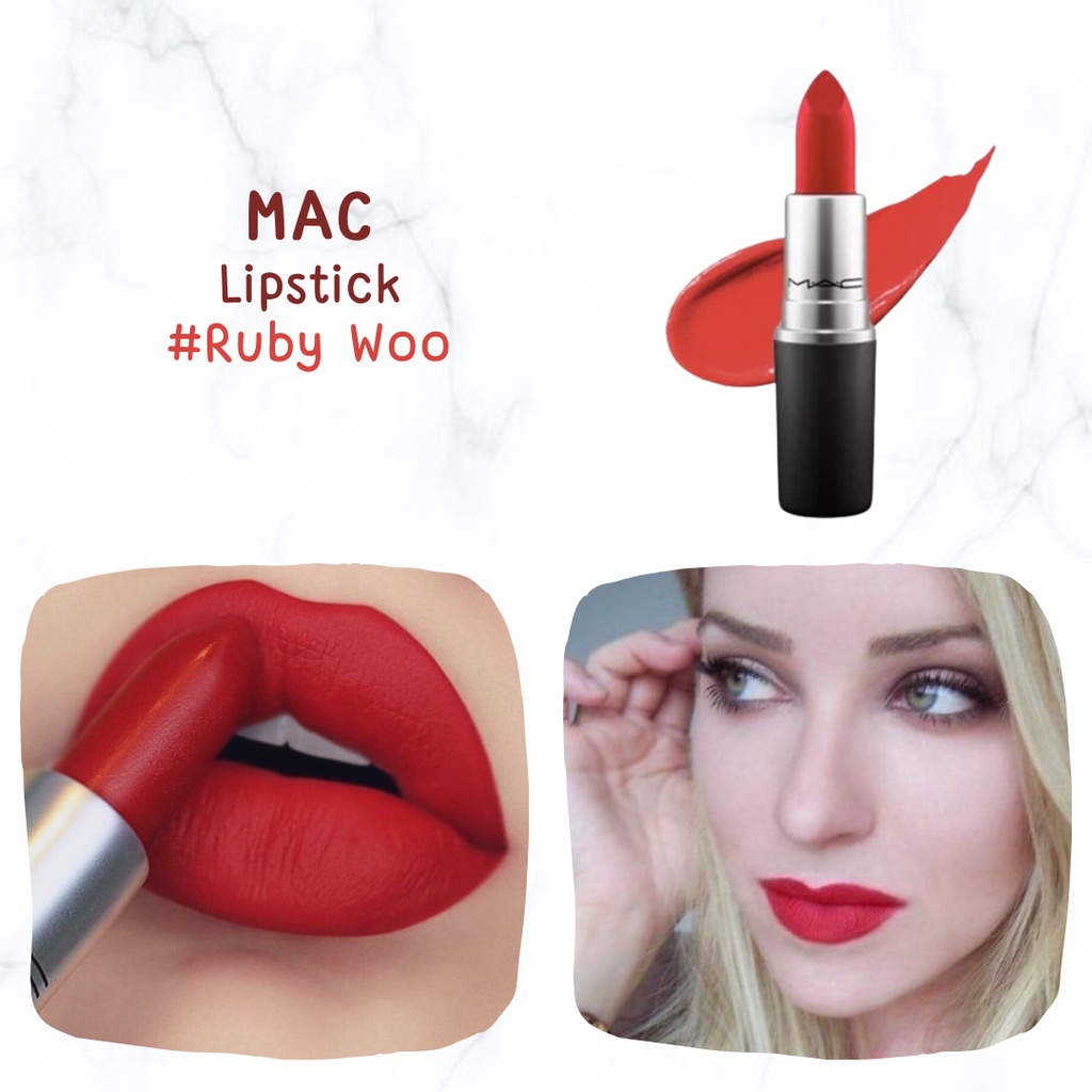 Mac Matte Lipstick - Ruby Woo UNBOX FULL SIZE | Shopee Philippines