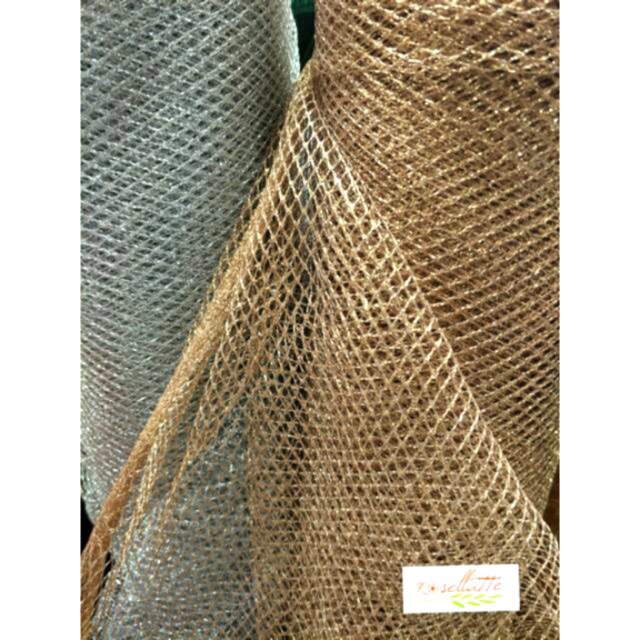 SILVER GOLD MESH NET FABRIC | Shopee Philippines