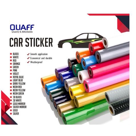 Quaff Car Sticker (24inches x 10meters) | Shopee Philippines