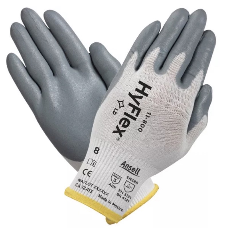 Ansell HyFlex 11-800 Nitrile Coated Working Gloves | Shopee Philippines