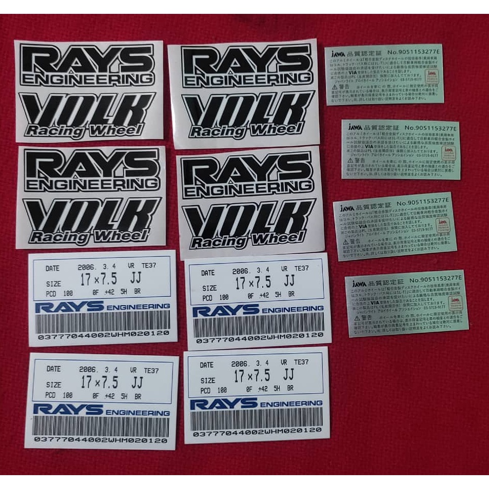TE37 Volk Rays Sticker set black sticker ceramic type. | Shopee Philippines