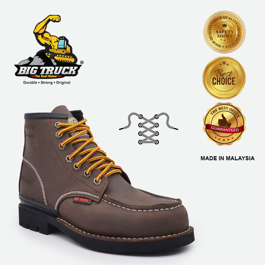 Big Truck Mens Safety Boots/Mid Cut Lace Up SS 8017 | Shopee Philippines