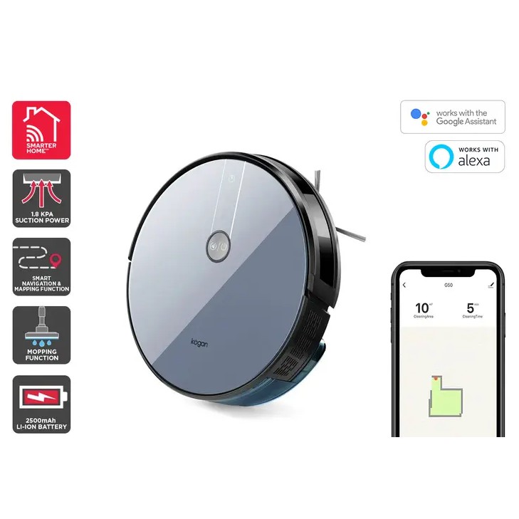 Kogan Smarter Home G50 Robot Vacuum Cleaner (Item Code 233) | Shopee ...