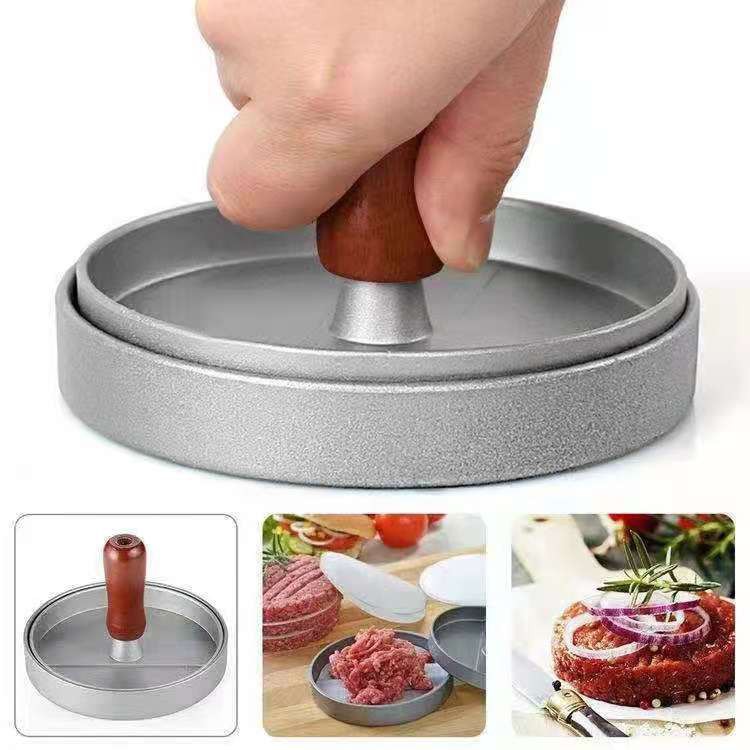 High quality Round Shape Hamburger Press Aluminum Alloy 11 cm Hamburger ...