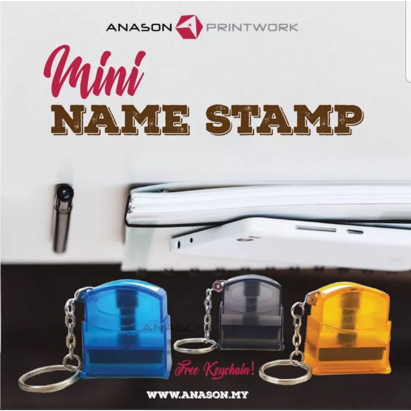 CHOP NAMA MINI KEYCHAIN MINI NAME STAMP FOR NURSE DOCTOR SOP BOOK ...