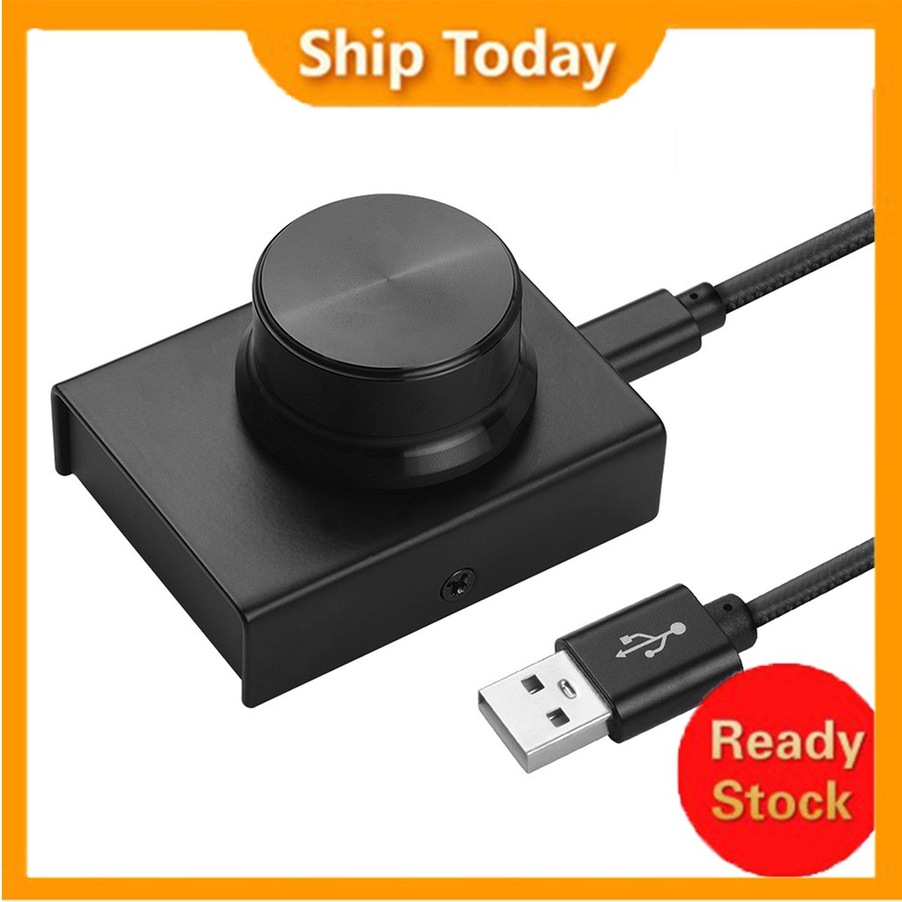 USB Volume Control Knob Computer Audio Volume Controller Adjuster Supports Mute Function with ...