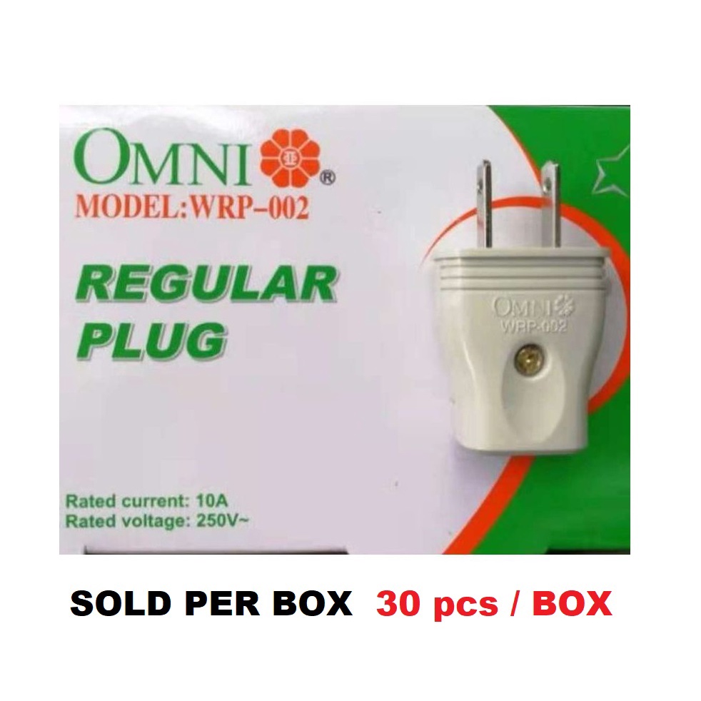 OMNI REGULAR PLUG 10A WRP-002 SOLD PER BOX | Shopee Philippines