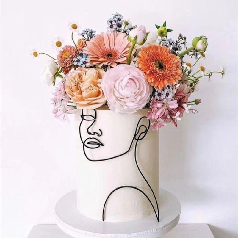 NEW LADY CAKE TOPPER/ AESTHETIC FACE CAKE DECORATION/ | Shopee Philippines