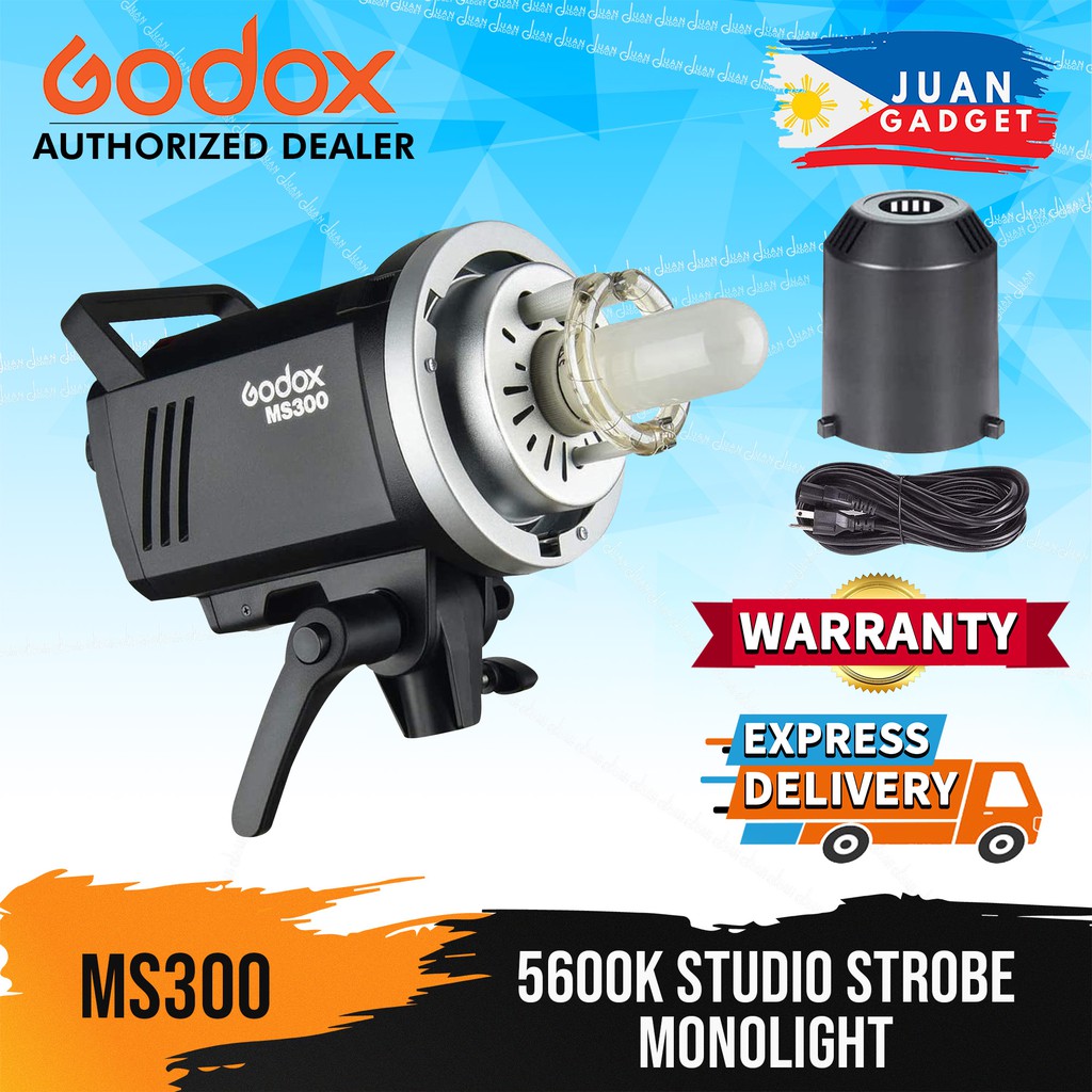 Godox MS300 5600K Strobe Bowens Monolight Lighting and Studio Equipment ...
