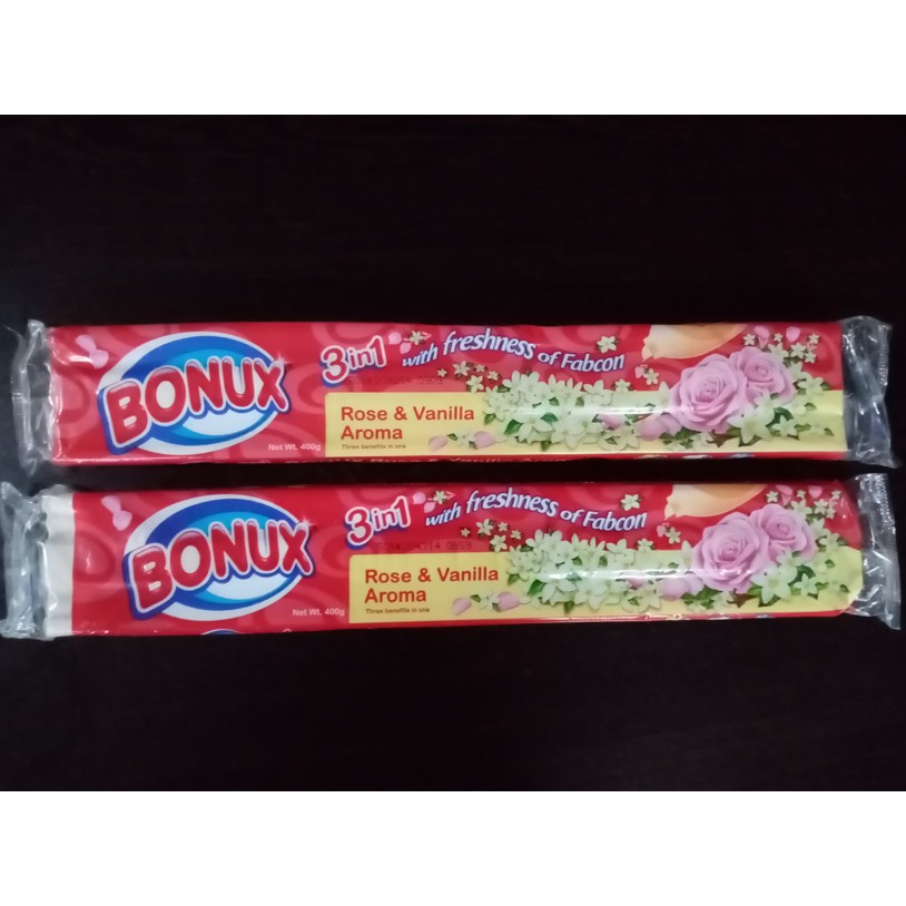 BONUX ROSE & VANILLA 400G Long Bar ( 1 pc + 1 ) | Shopee Philippines