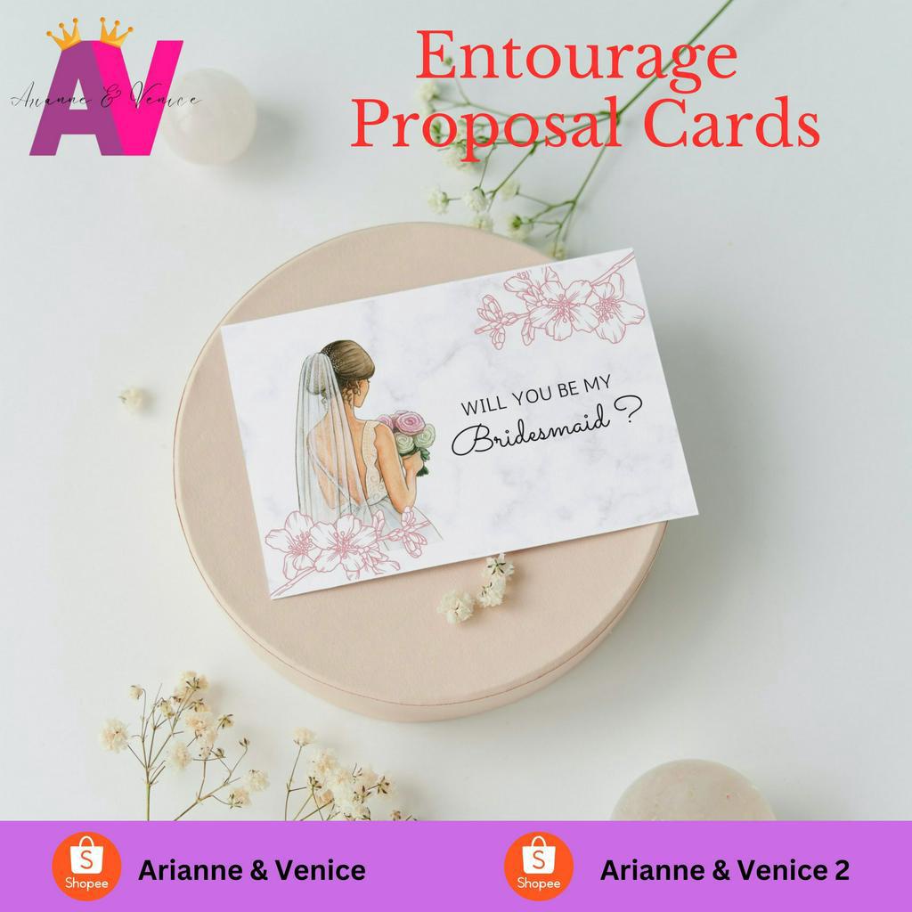 Bridesmaid Proposal Cards Entourage Cards Groomsmen Maid of Honor ...
