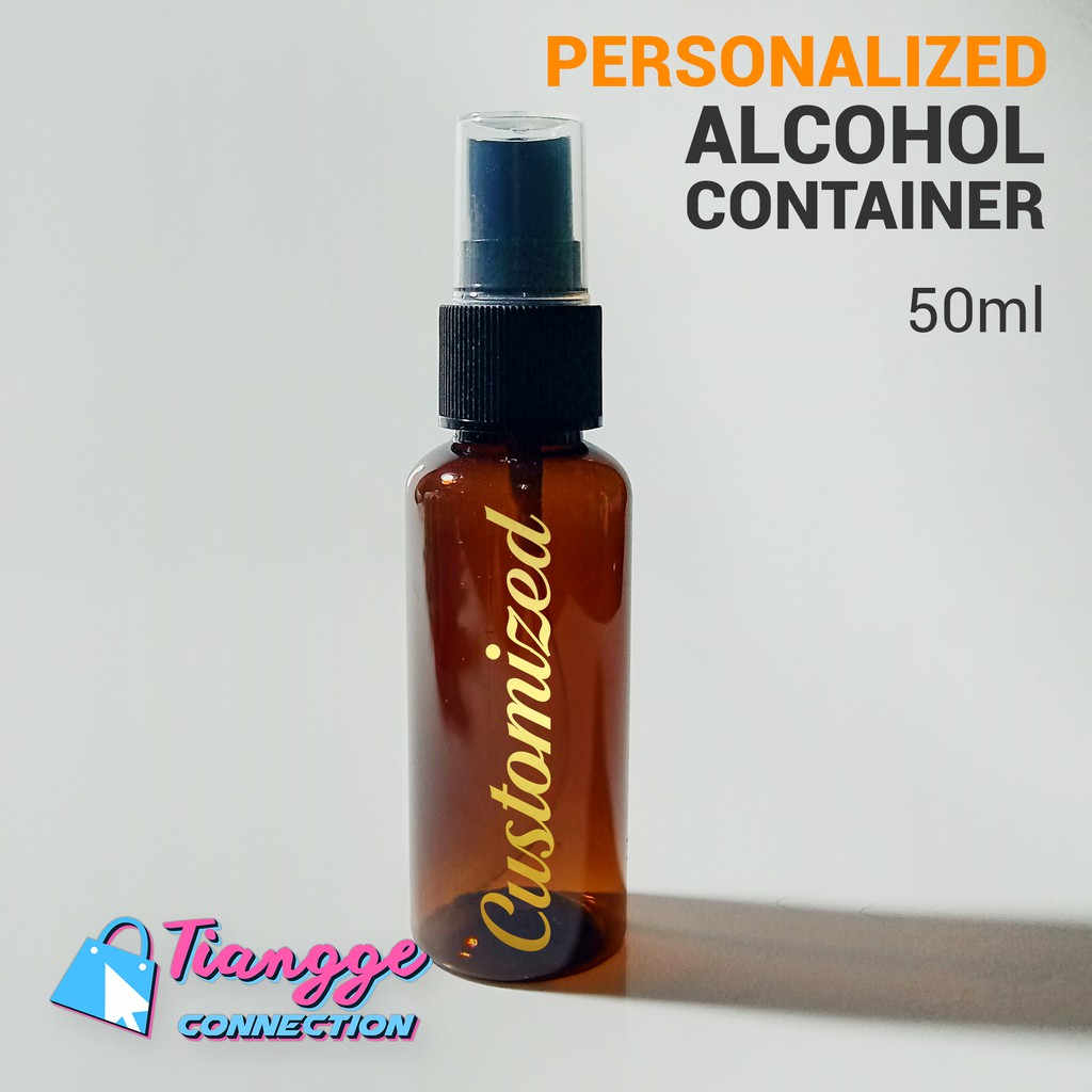 Personalized Alcohol Spray Container 50ml Refillable Portable ...