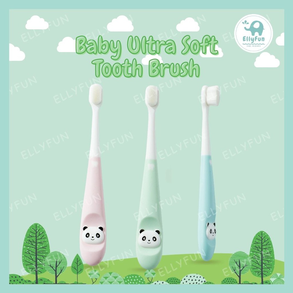 ELLYFUN Cute Baby Ultra Soft Training Toothbrush Multi-Bristle Toddler ...